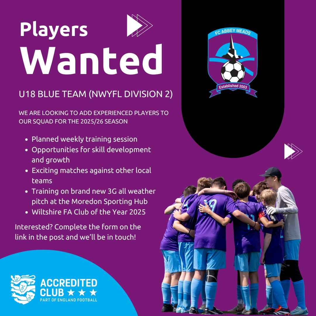 Players Wanted: Experienced Players Required for U18 Blue Team - FC ...